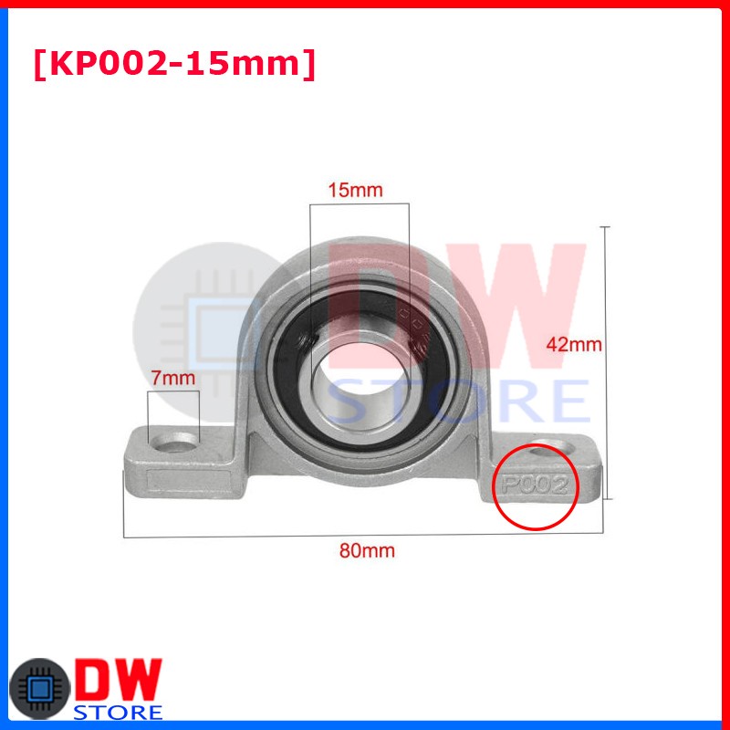 Jual Bracket Bearing Pillow Block Holder Shaft KP08 KP000 KP001 KP002 ...