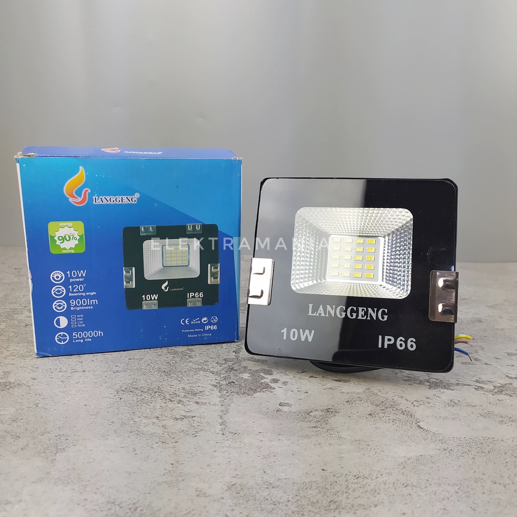 Jual Lampu Sorot / Tembak / Taman / LED Flood Light LANGGENG 10-Watt Putih | Shopee Indonesia