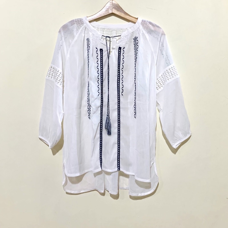 Jual Blouse Putih (Bohemian) | Shopee Indonesia