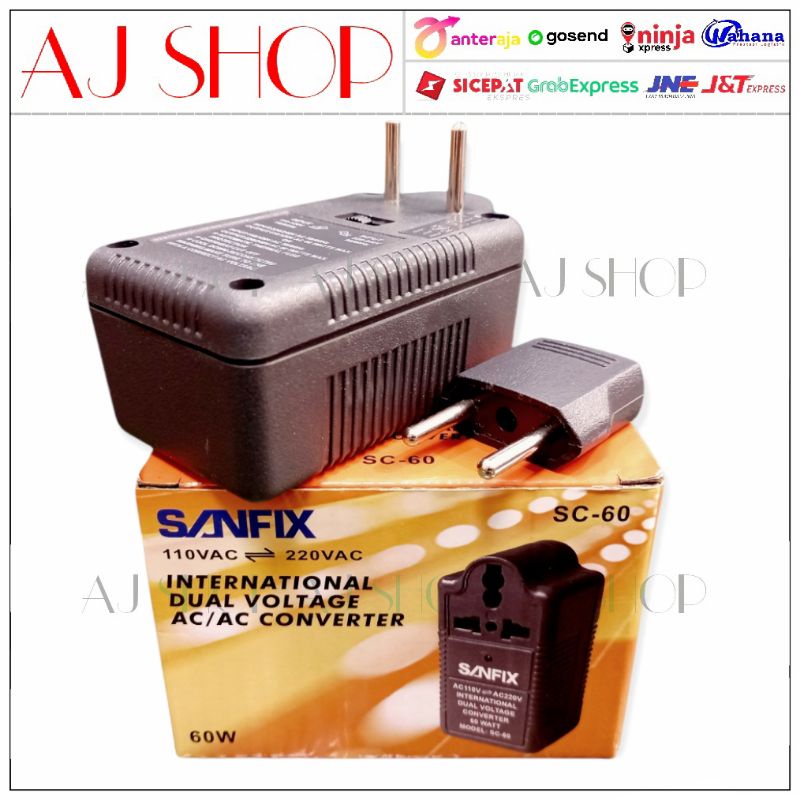 Jual Step Up Step Down 110V 220V Dual Voltage Adaptor Converter 60Watt ...