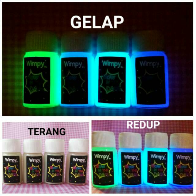 Jual cat glow in the dark paint cat fosfor bubuk fosfor vernish glow in ...