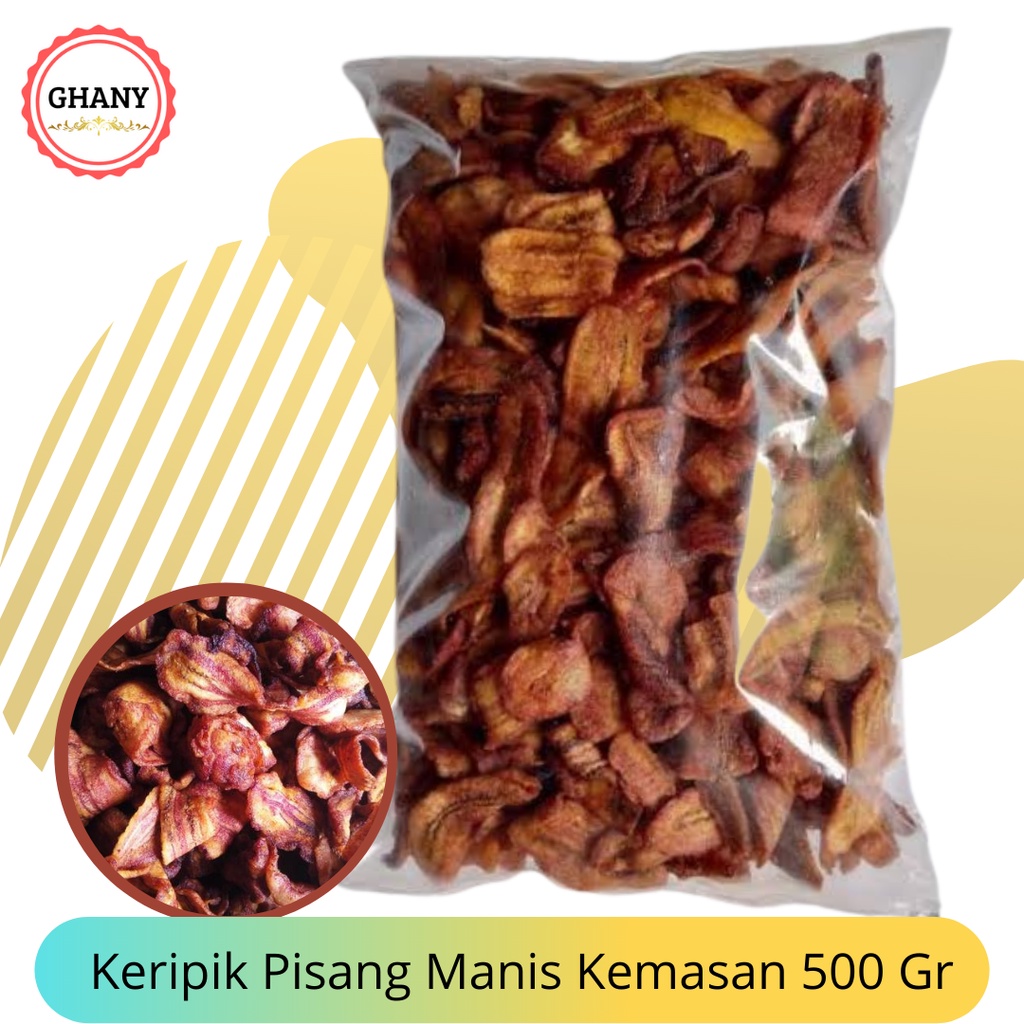 Jual Makanan Ringan Cemilan Kripik Keripik Pisang Manis Kering Khas ...