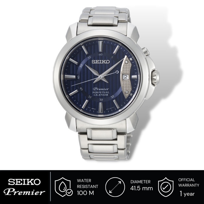 Jual Jam Tangan Pria Seiko Premier Quartz Perpetual Calendar Blue ...