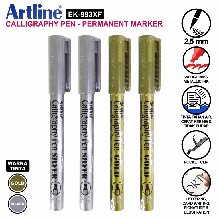 Jual [PCS] ARTLINE CALLIGRAPHY PEN EK-993 PULPEN KALIGRAFI PERMANENT ...