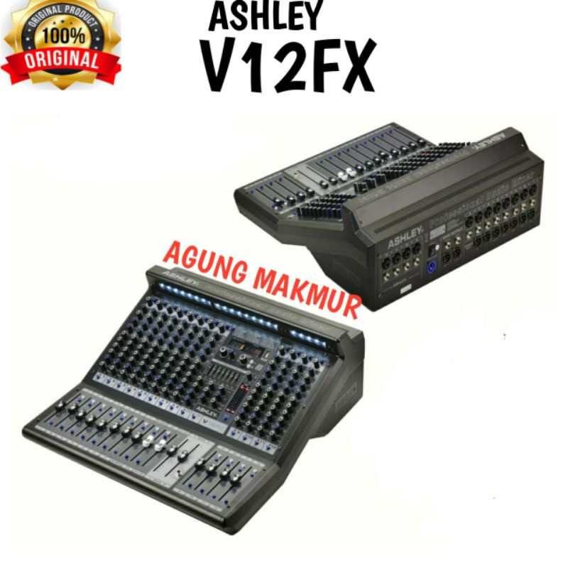 Jual Mixer Ashley V12FX Original 12 Channel Bluetooth - USB Interface ...