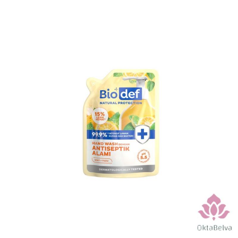 Jual Biodef Natural Protection Mint + Yuzu Hand Wash Pouch | Sabun Cuci ...