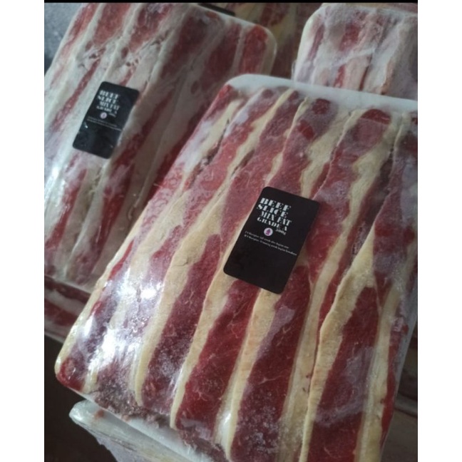 Jual NO KOMPLAIN!! Daging Slice Lemak mix / fat 500 gram - amira frozen ...