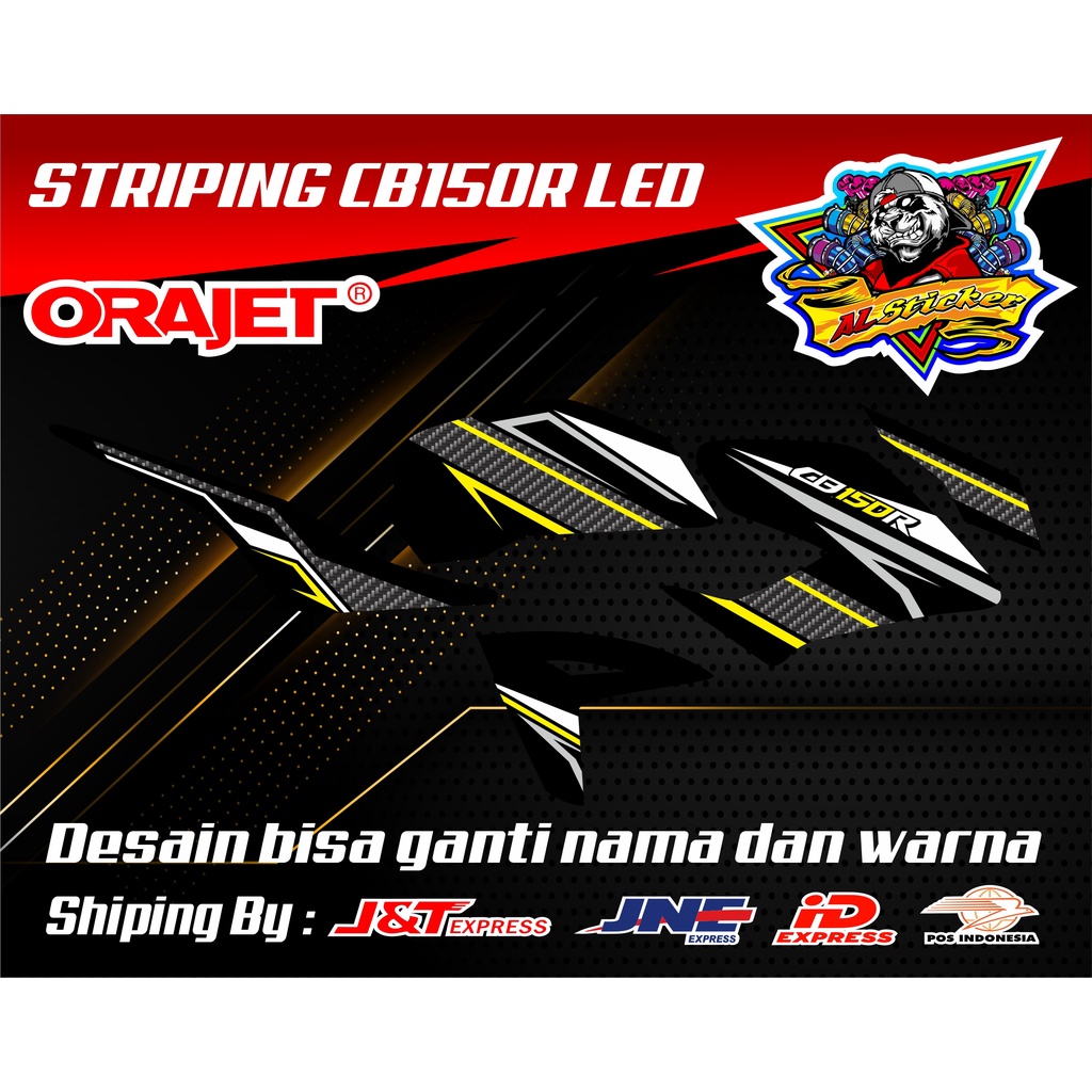 Jual Striping CB150R New Custom Motif Carbon Simpel Model Terbaru ...