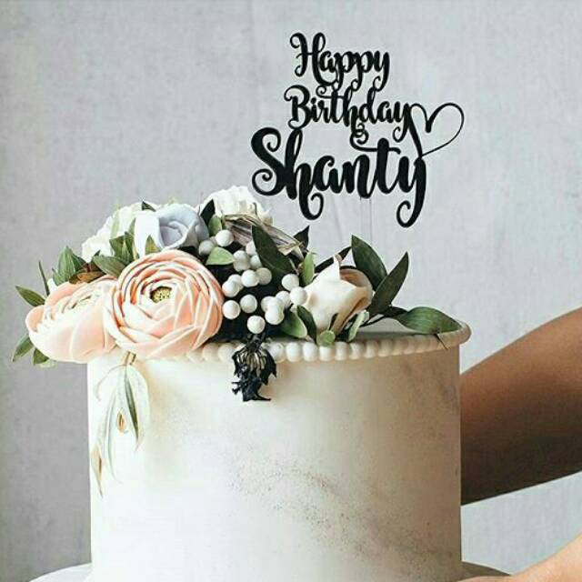 Jual Happy Birthday Custom Cake Topper | Shopee Indonesia