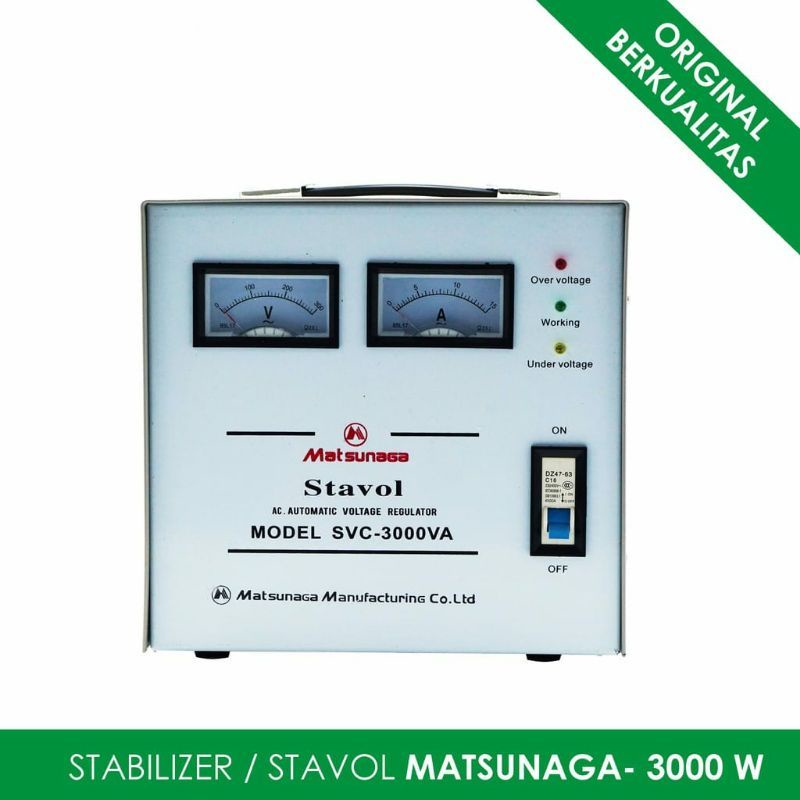 Jual STABILIZER STAVOL MATSUNAGA 3000W SVC3000N | Shopee Indonesia