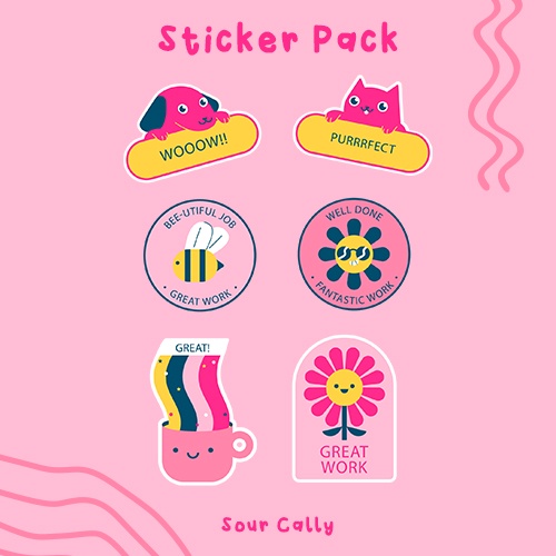 Jual Sticker Pack - Great Work | Shopee Indonesia