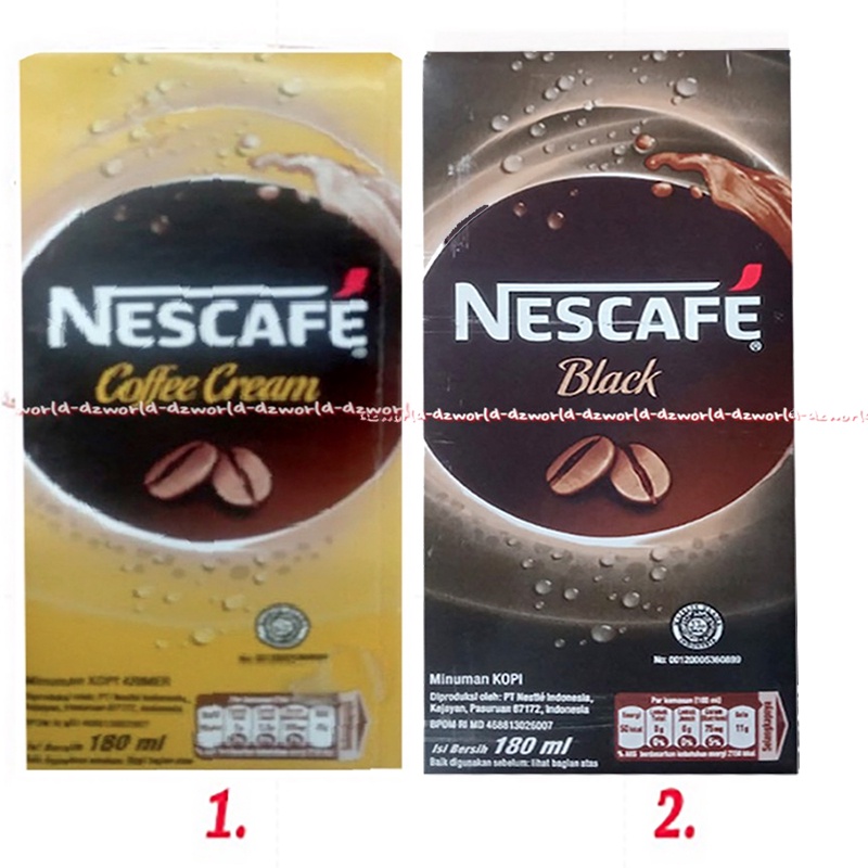 Jual Nescafe Coffee Cream Black 180ml UHT Kopi Instan Neskafe Nescafe ...