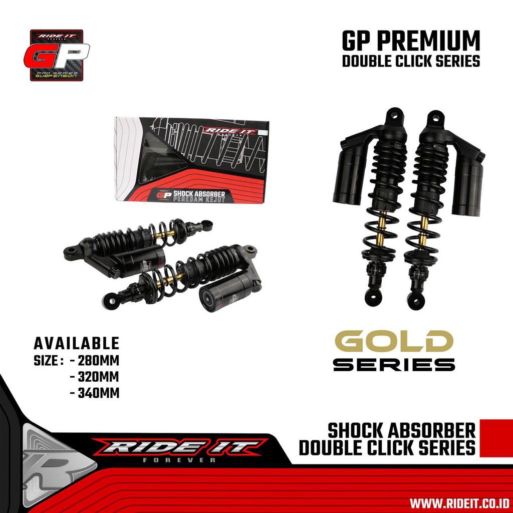 Jual Shock GP Premium Gold Series Shock bebek 280 320 340 Ride It ...