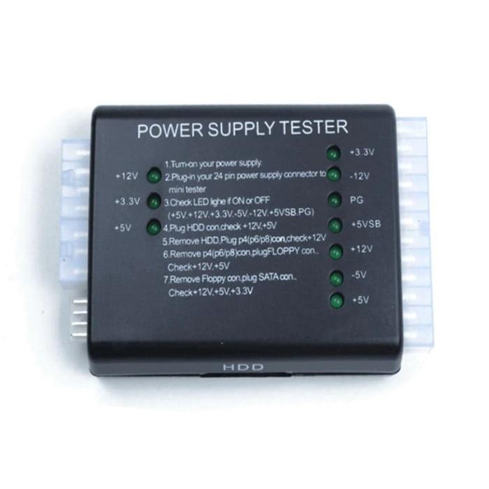 Jual Power Supply PSU Tester Checker LED 20/24Pin ATX SATA PC | Shopee ...