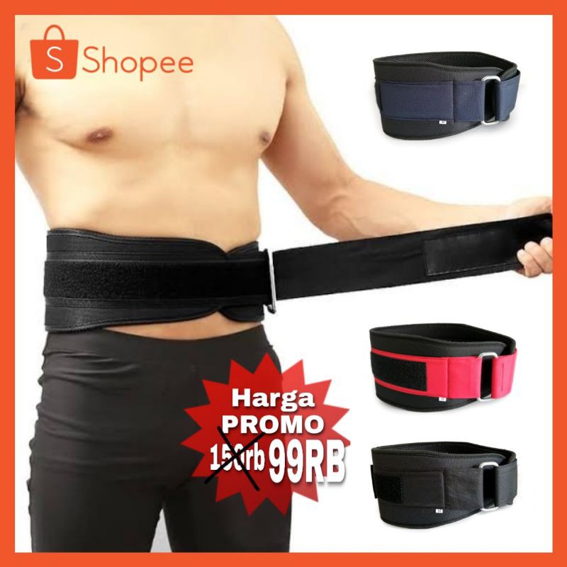 Jual Premium Waist Support Belt - Sabuk Gym Fitness - Bodybuilding ...