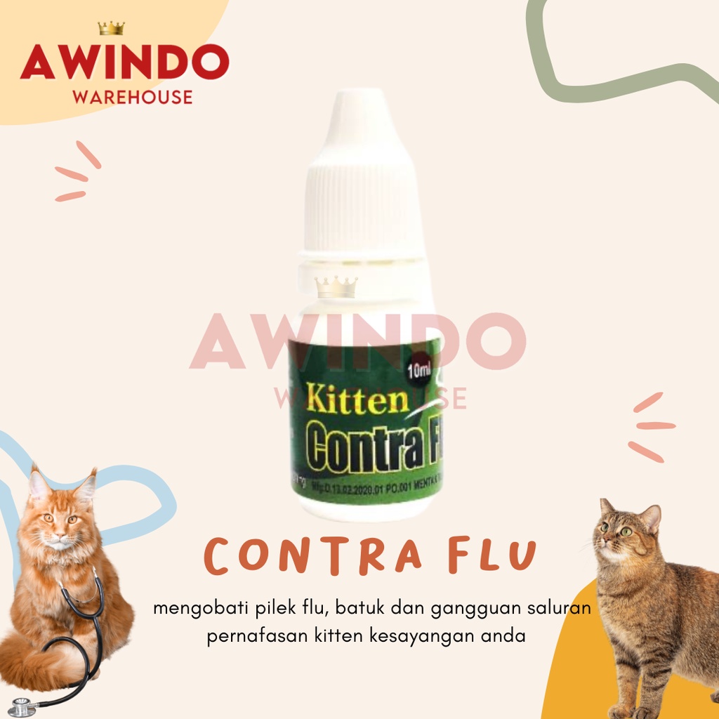 Jual CONTRA FLU KITTEN - Obat Flu Pilek Batuk Saluran Pernafasan Kucing ...
