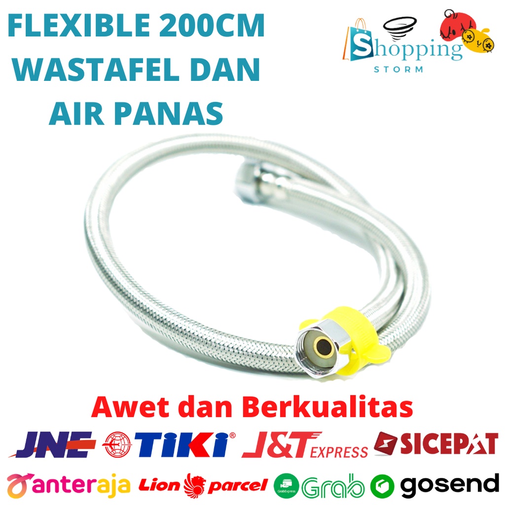 Jual Selang Wastafel Fleksibel 200cm Slang Air Panas Shower/ Closet ...