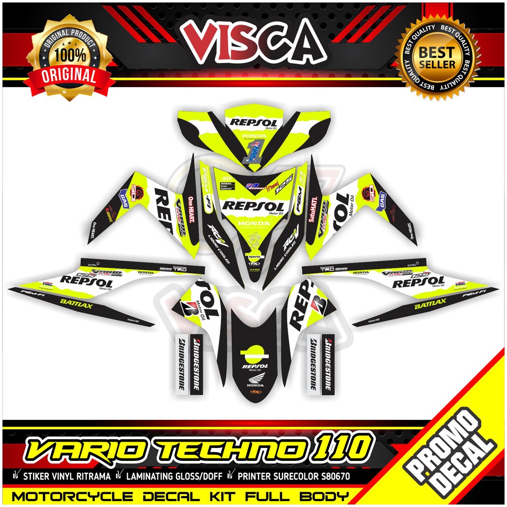 Jual Decal Vario 110 Techno Full Body Stiker Vario 110 Techno Full Body ...