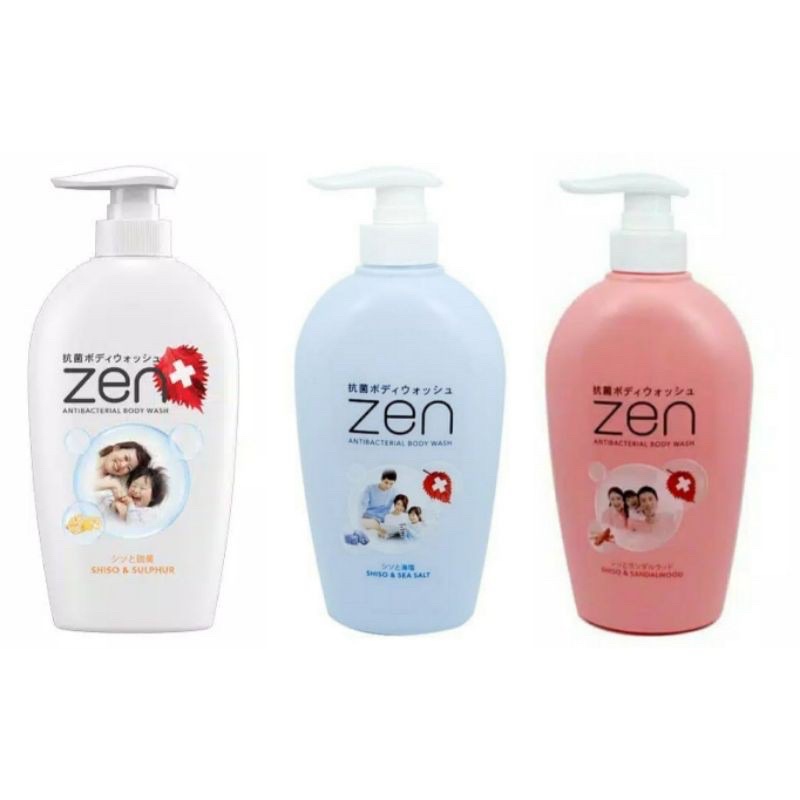 Jual ZEN ANTIBACTERIAL BODY WASH PUMP 500 ml / 480 ml SABUN CAIR BOTOL ...