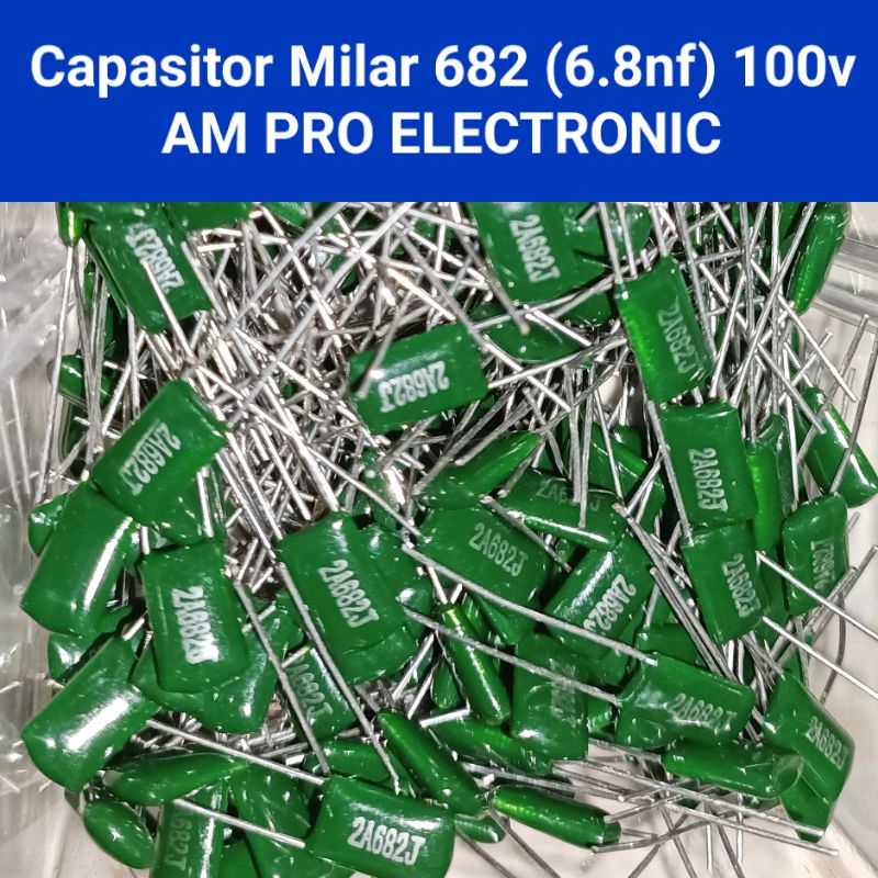 Jual Kapasitor Milar 682 100v 6.8nf Capacitor Mylar 6n8 0.0068uf ...
