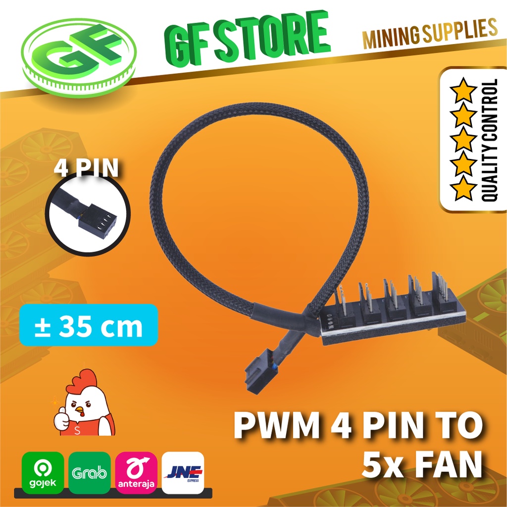 Jual Kabel Konektor Fan 4Pin PWM to 5x Fan 4Pin PWM - Fan Splitter Fan ...
