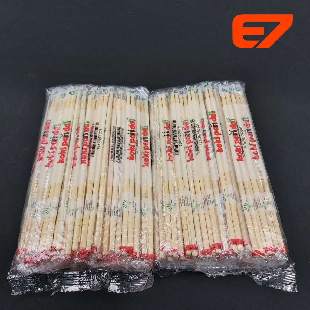 Jual Sumpit Kayu PANDA Sumpit Makan Chopstiks Panjang 19.5cm (100pcs ...
