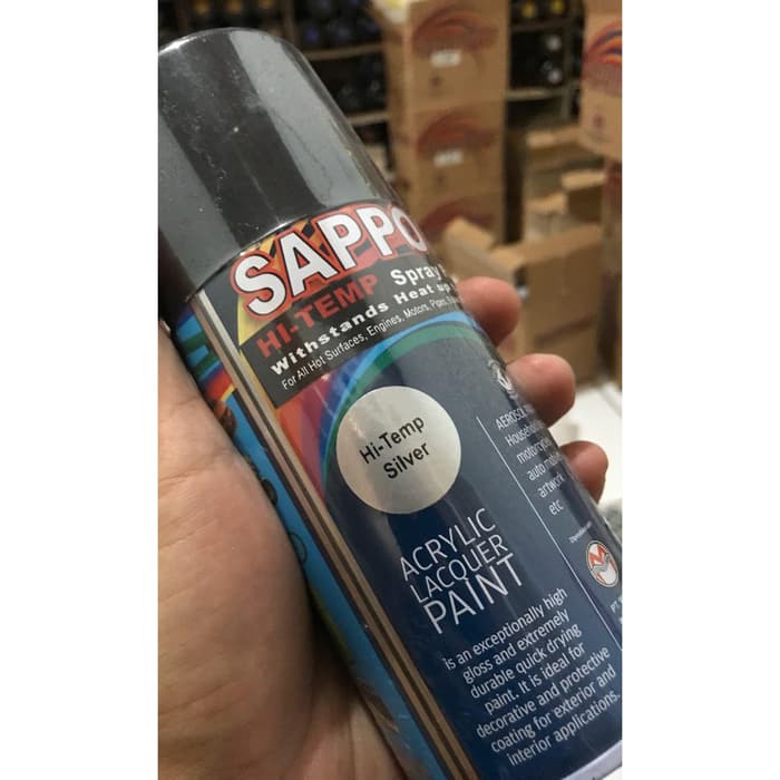 Jual Sapporo Cat Spray HTB Hi Temp Hi-Temp Silver 300 ml Tahan Panas ...