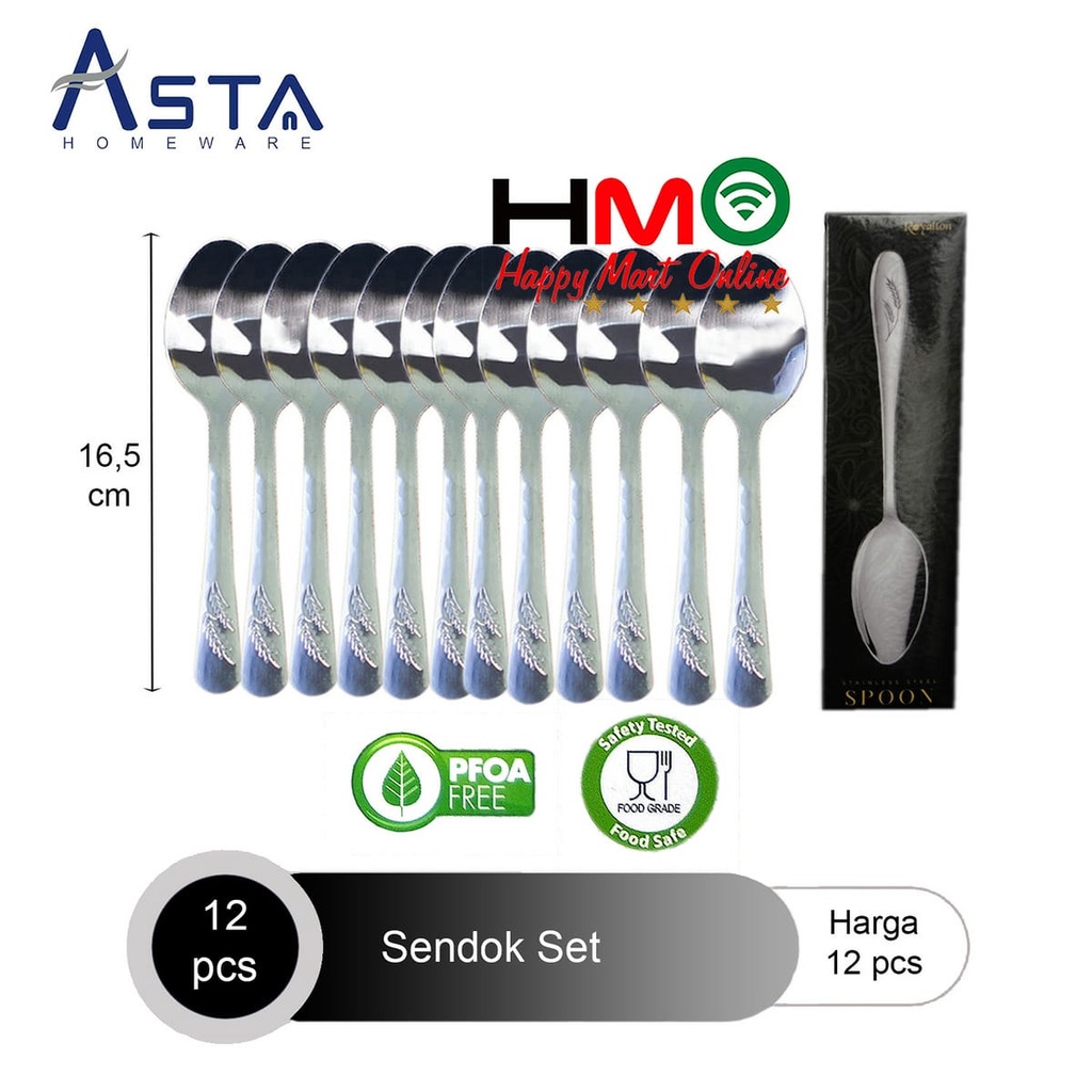 Jual Sendok Makan Stainless tebal Isi 12 Pcs 1 Lusin Sendok Garpu Makan ...