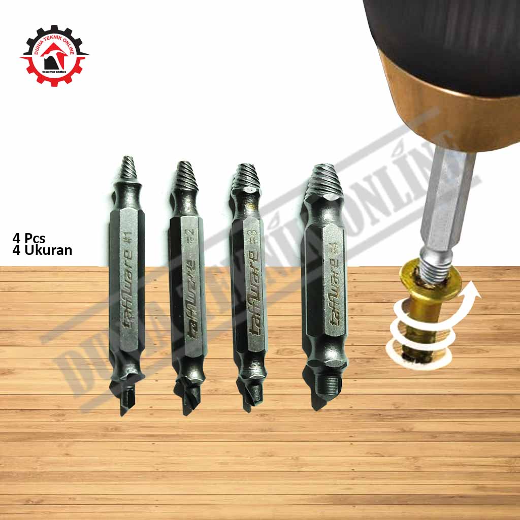 Jual Hand Tap Balik / Screw Extractor Set / Pembuka Baut Sekrup Rusak ...
