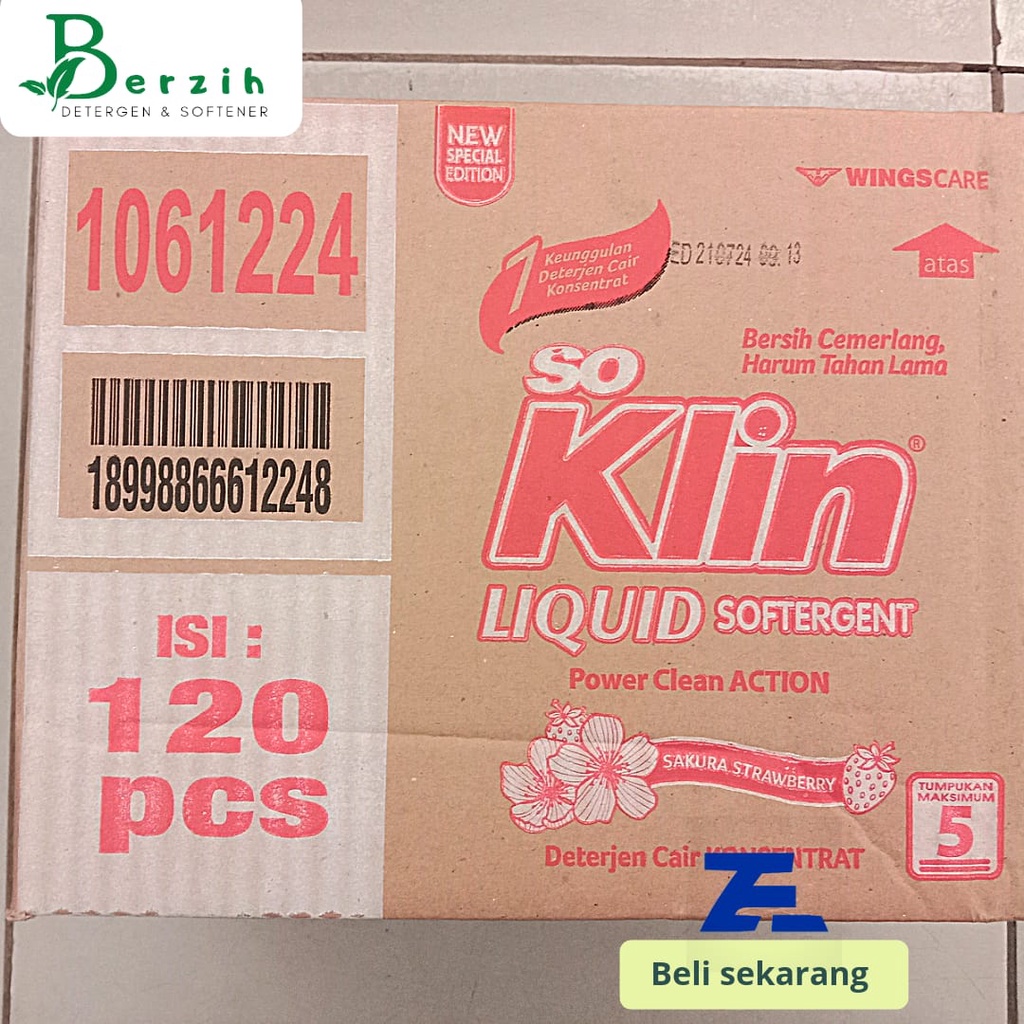 Jual Soklin Cair So Klin Liquid Detergen Soft Sakura Strawbery ...