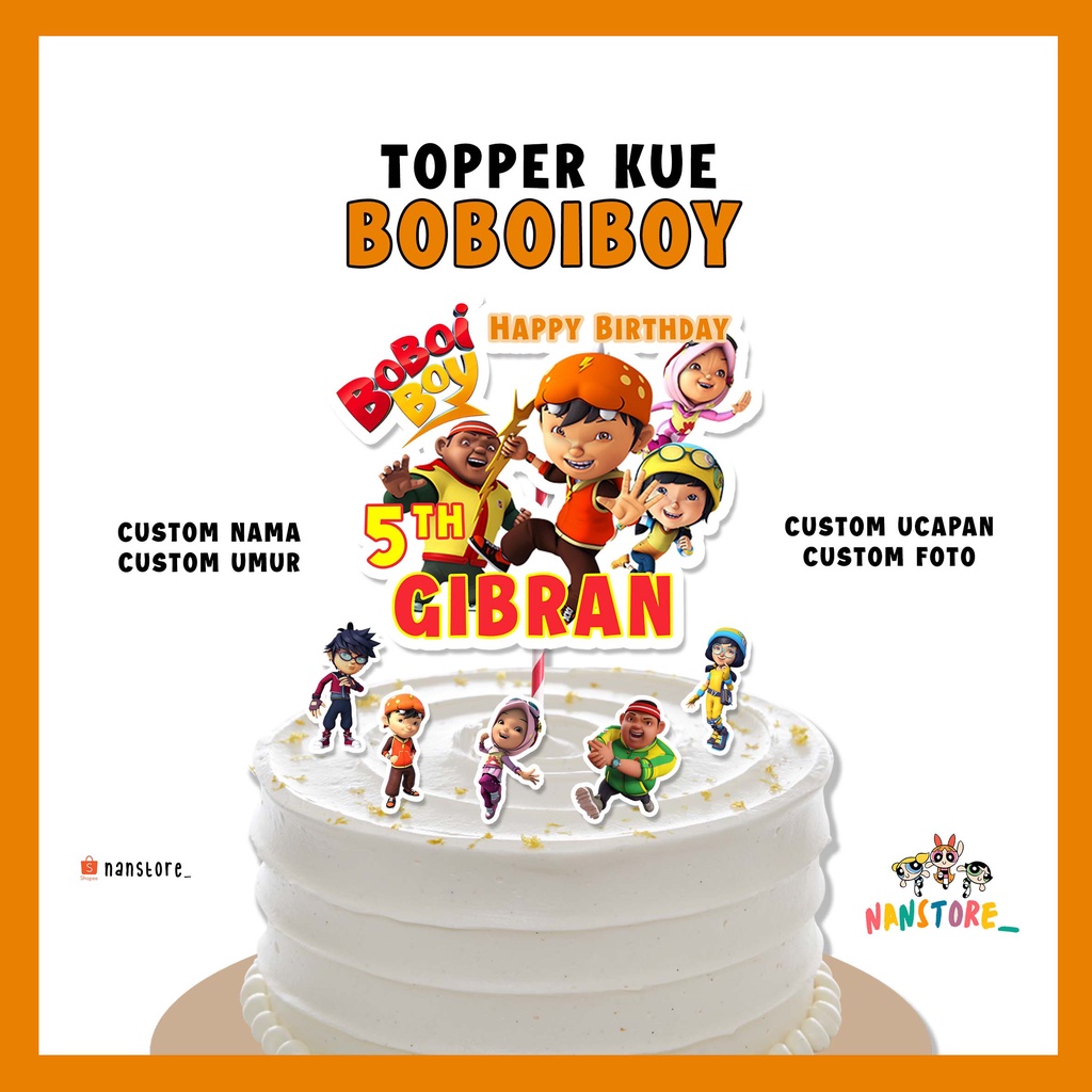Jual Topper Cake Custom Boboiboy | Shopee Indonesia