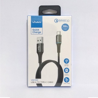 Jual Kabel Data Vivan VDC100 Type-C | Data Cable RGB LED Light Quick ...
