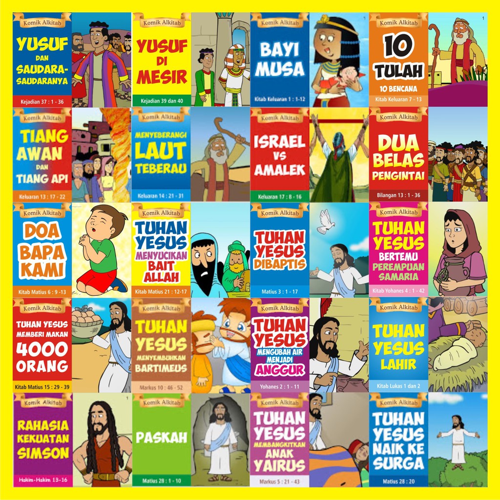 Jual Paket 1.342 Komik Alkitab Anak | Shopee Indonesia