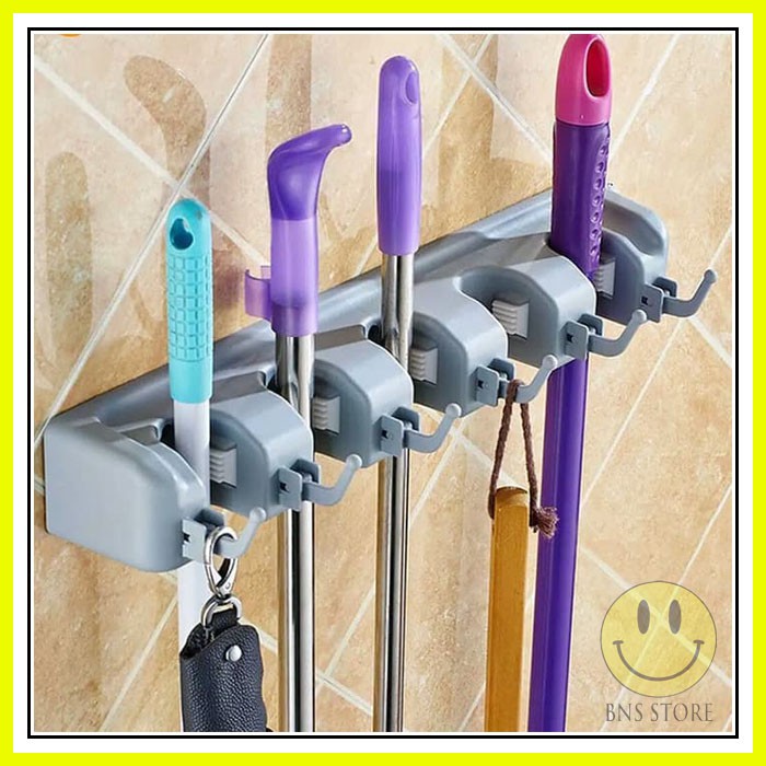 Jual Tempat Sapu dan Kain Pel 5 SLOT Gantungan Sapu dan Pel | Shopee ...