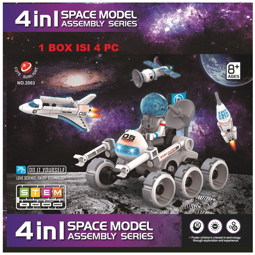Jual MAINAN ANAK EDUKASI PUZZLE BRICK SUSUN KAPAL ROKET ASTRONOT LUAR ...