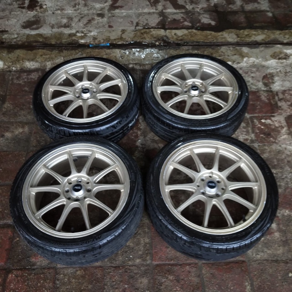 Jual VELG MOBIL RACING SECOUND BEKAS RACING LINE RING 17 LEBAR 7 PCD 4X100 4X114,3 ET45 GOLD ...