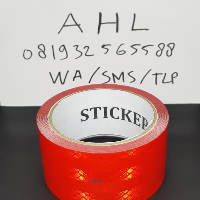 Jual Stiker Reflektor Kir 3M 5 Meter Merah/Sticker Reflector Kir 5M ...