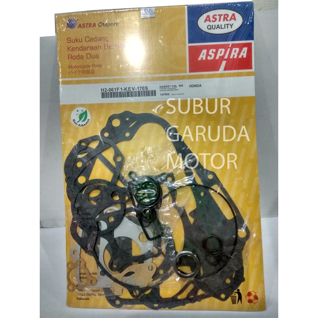 Jual PAKING GASKET FULL SET GRAND SUPRA X 100 WIN C 700 PRIMA MERK ASPIRA ASTRA OTOPARTS ...