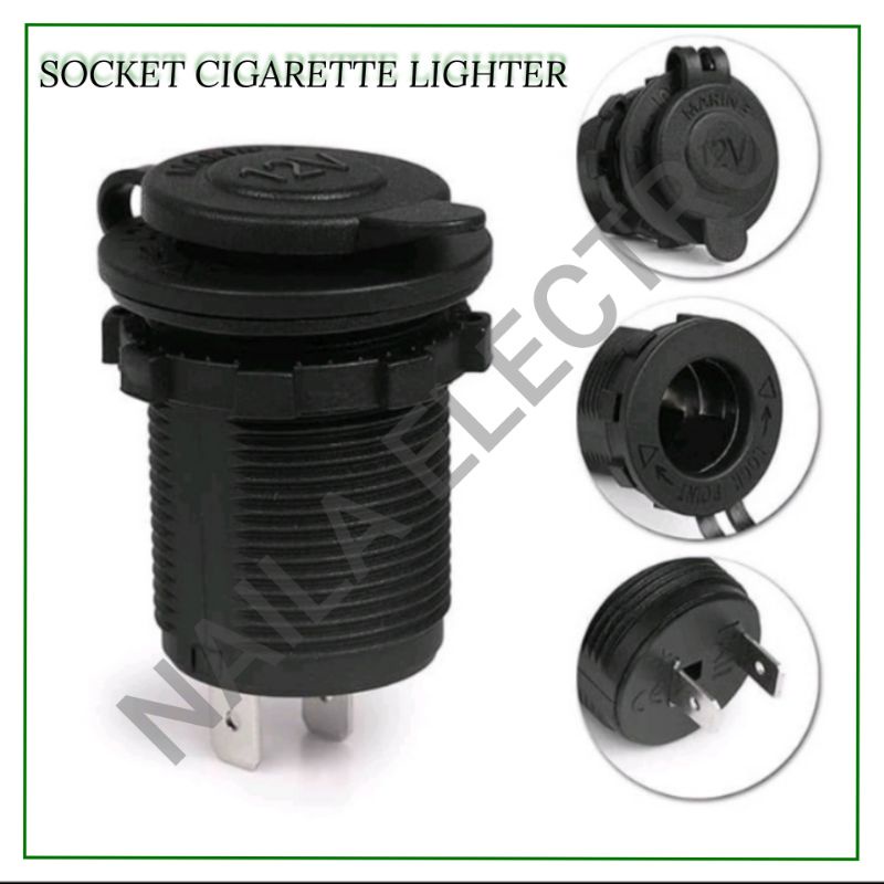 Jual Socket cigarette lighter charger HP GPS motor mobil 12V waterproof ...