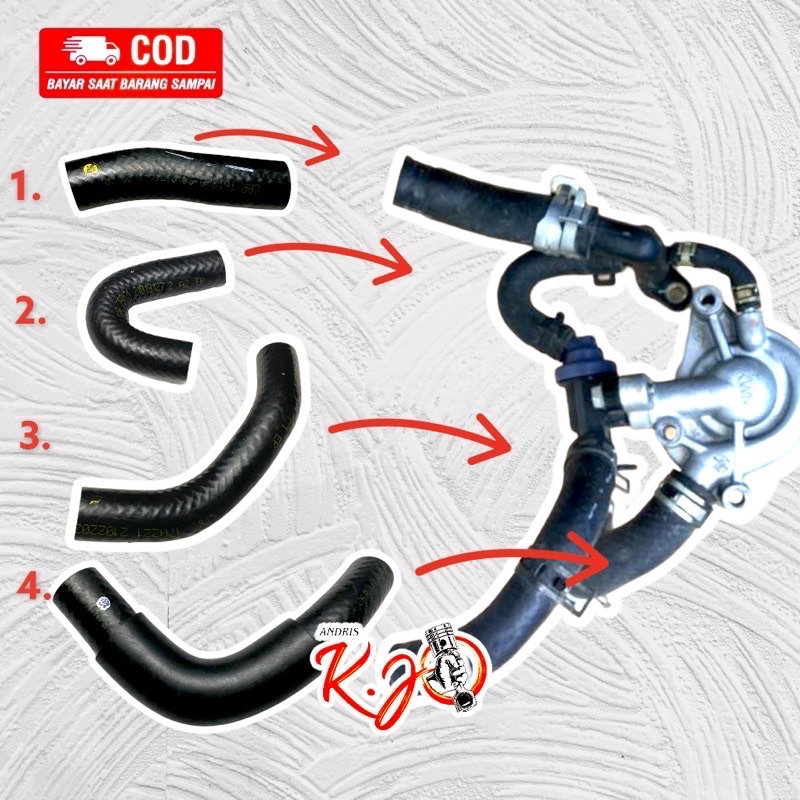 Jual SELANG SLANG RADIATOR SET VARIO 125 VARIO 150 OLD-LED NEW ADV ...