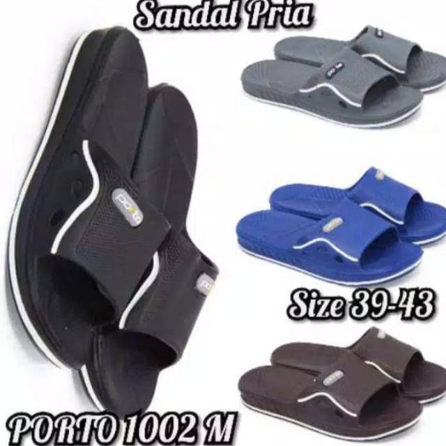 Jual Sandal porto 1002 pria/sandal slop pria/sandal karet pria ...