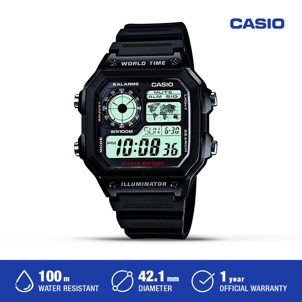 Jual Casio Original AE-1200WH-1AVDF Jam Tangan Pria | Shopee Indonesia