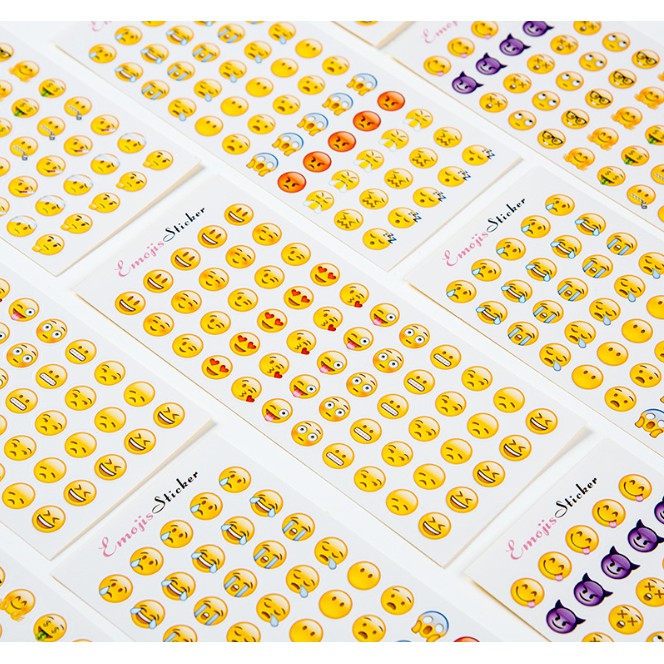 Jual Stiker EMOTICON / Sticker EMOJI / Sticker Lucu Unik EMOTICON 12 in ...