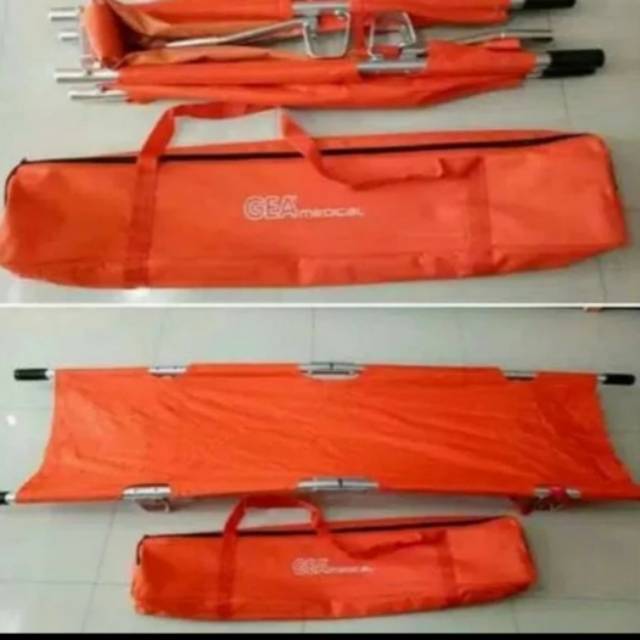 Jual Tandu Lipat 2 Gea folding strither P3k UKS/PMR | Shopee Indonesia