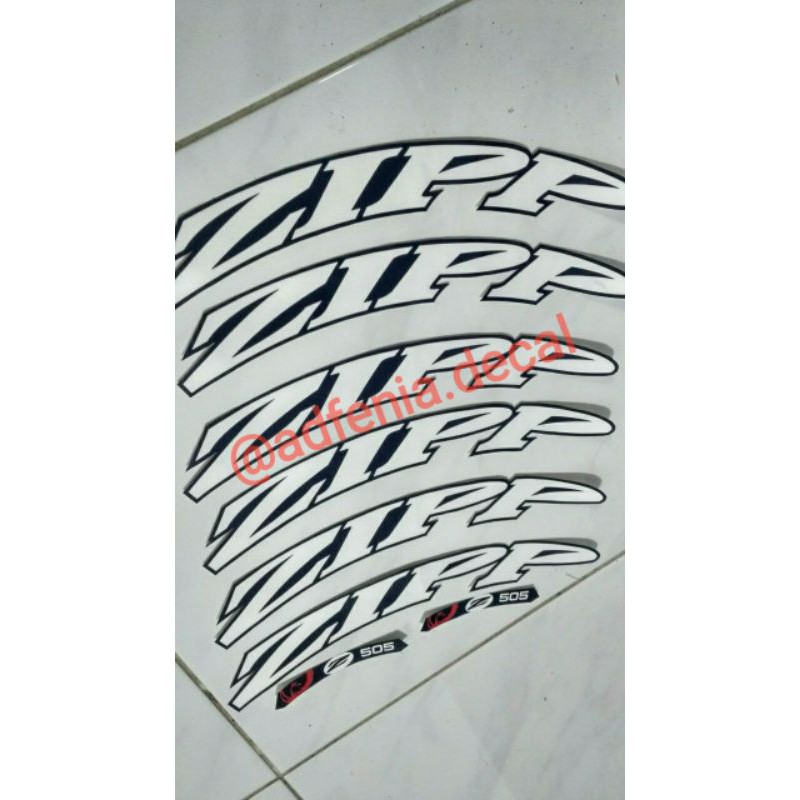 Jual Decal Sticker ZIPP 505 Stiker Velg Rims ZIPP 505 Fixie Fixed Gear ...