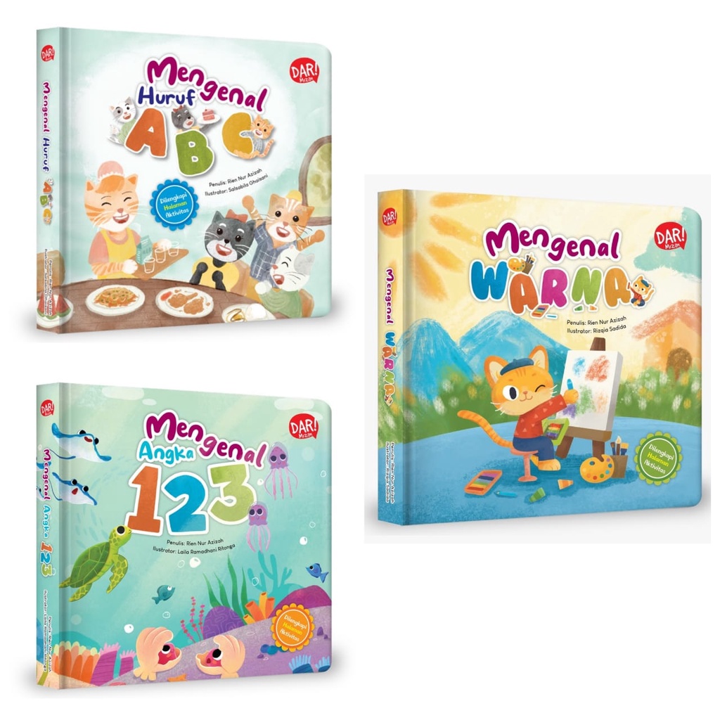 Jual BOARDBOOK Mengenal Angka 123 / Mengenal Huruf ABC / Mengenal Warna ...