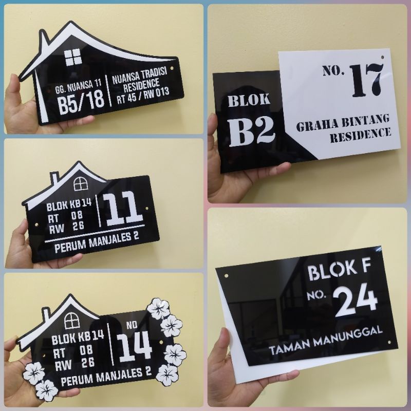 Jual PAPAN RUMAH AKRILIK | NOMOR RUMAH AKRILIK | PAPAN ALAMAT | PAPAN ...