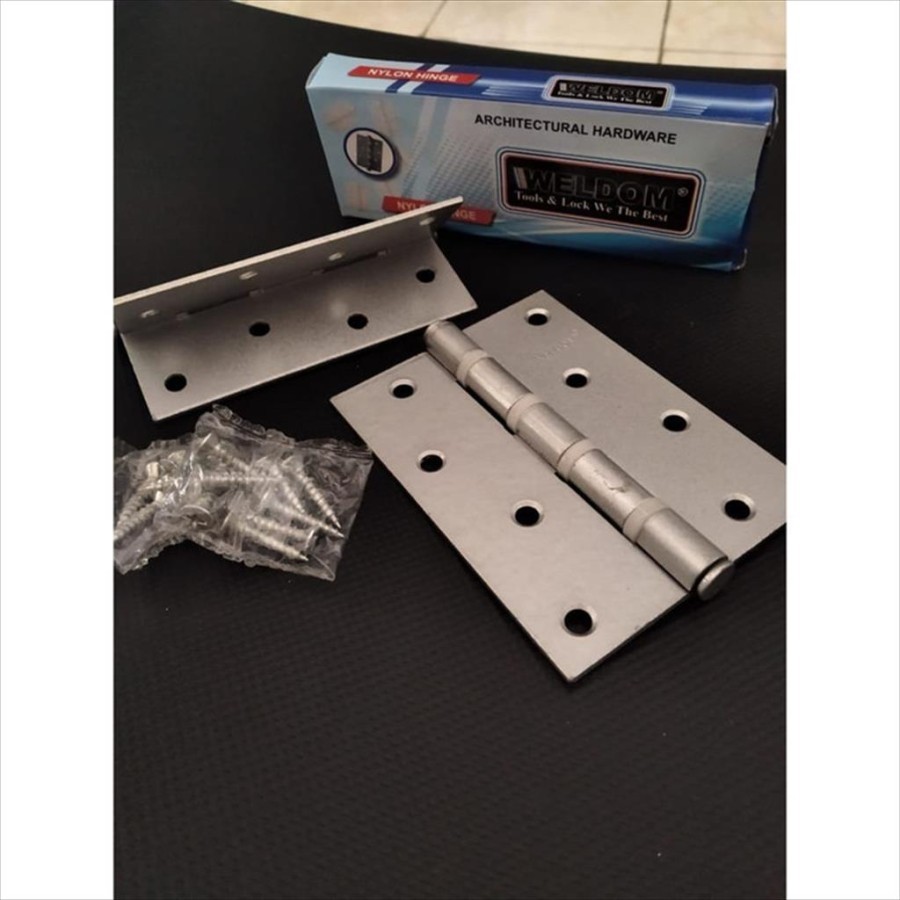 Jual Weldom Engsel nylon 3 inch SILVER engsel pintu plastik pvc jendela ...