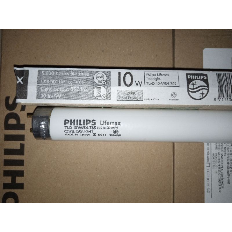 Jual Philips TL-D Lampu 10W/54-765 warna cool Daylight neon 33cm ...