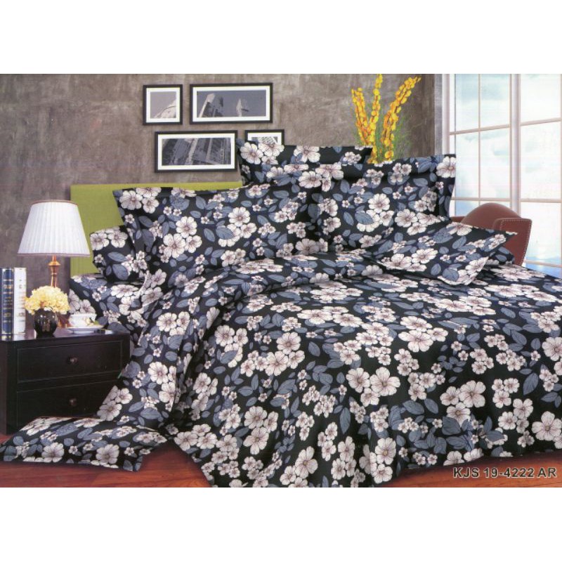 Jual Sprei Disperse Hitam Bunga Putih | Shopee Indonesia